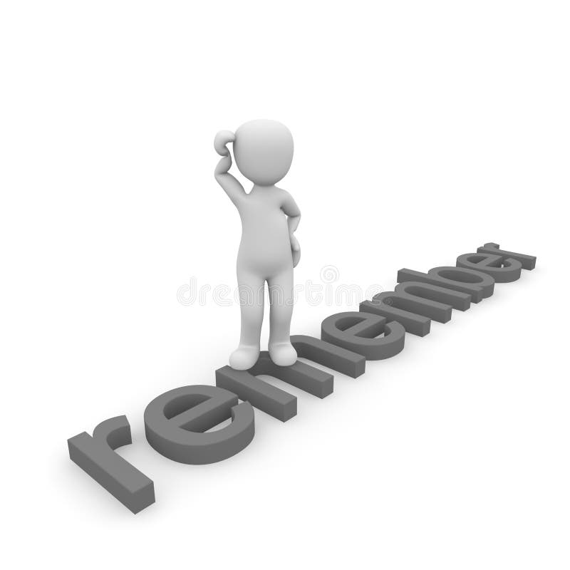 Recuerde el recordatorio stock de ilustración. Ilustración de humano ...