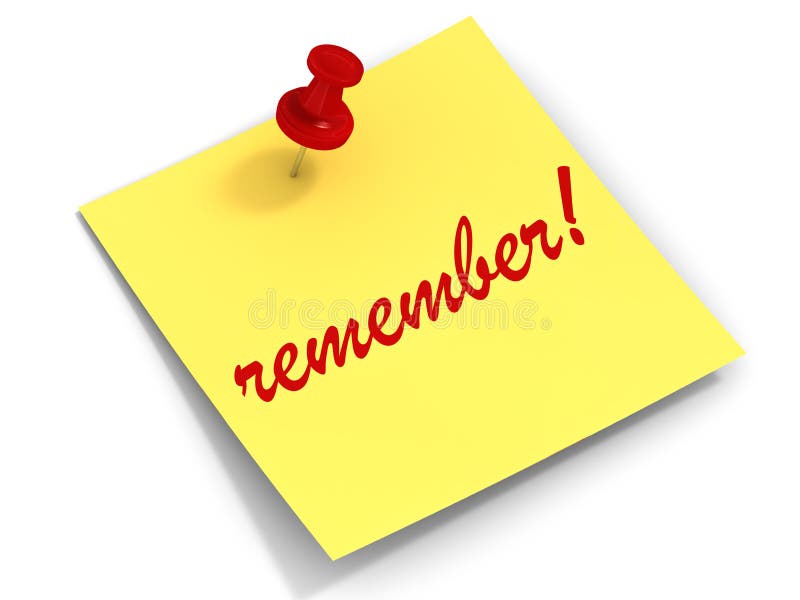 Recuerde stock de ilustración. Ilustración de blanco - 38968160