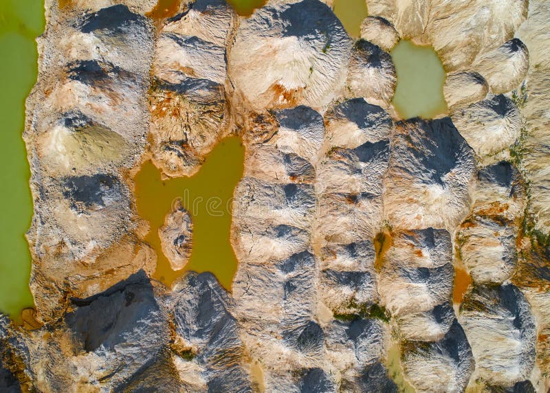 Recultivation of Old Chalk Quarry with Limestone Leftovers Stock Image ...