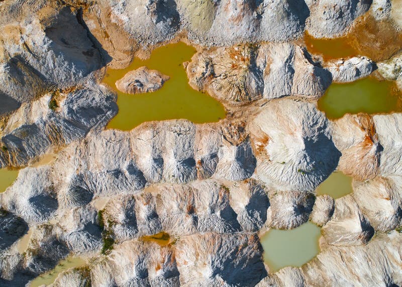 Recultivation of Old Chalk Quarry with Limestone Leftovers Stock Photo ...