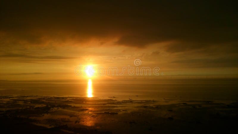 Reculver beach sunset stock photo. Image of afterglow - 74876918