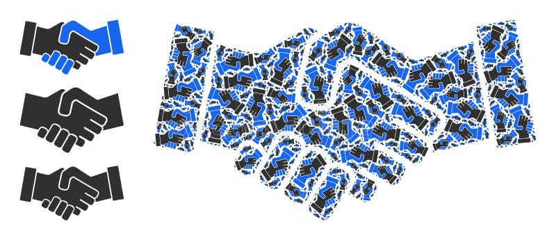 Recursion Business Hands Icon Self Collage Stock Vector - Illustration ...