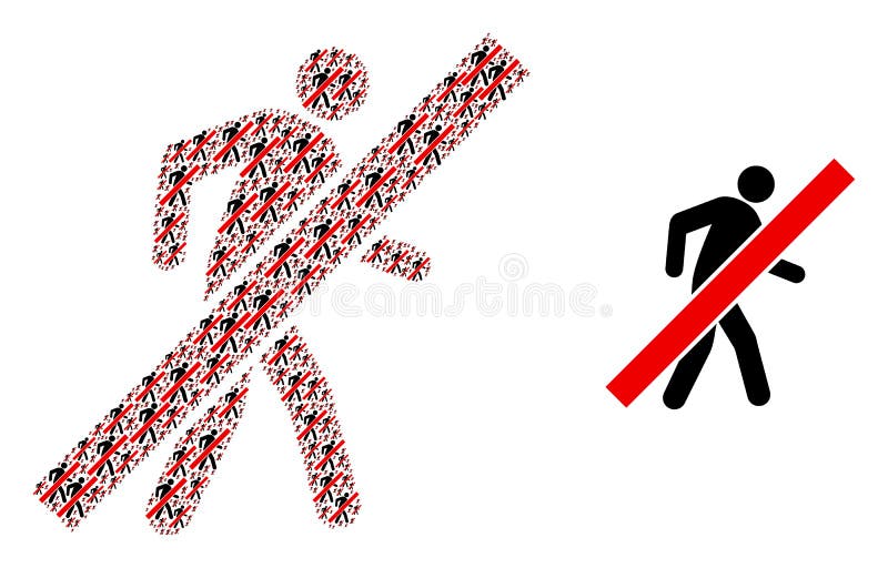 Stop Walking Man Composition of Stop Walking Man Items and Original ...