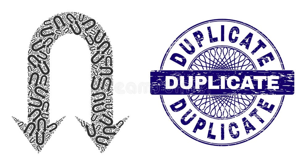 Double Back Arrow Recursive Mosaic of Double Back Arrow Icons and ...