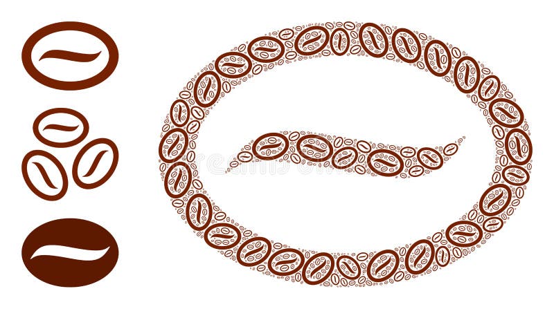 Recursive Coffee Bean Icon Itself Mosaic Stock Vector - Illustration of cocoa, aroma: 231630037