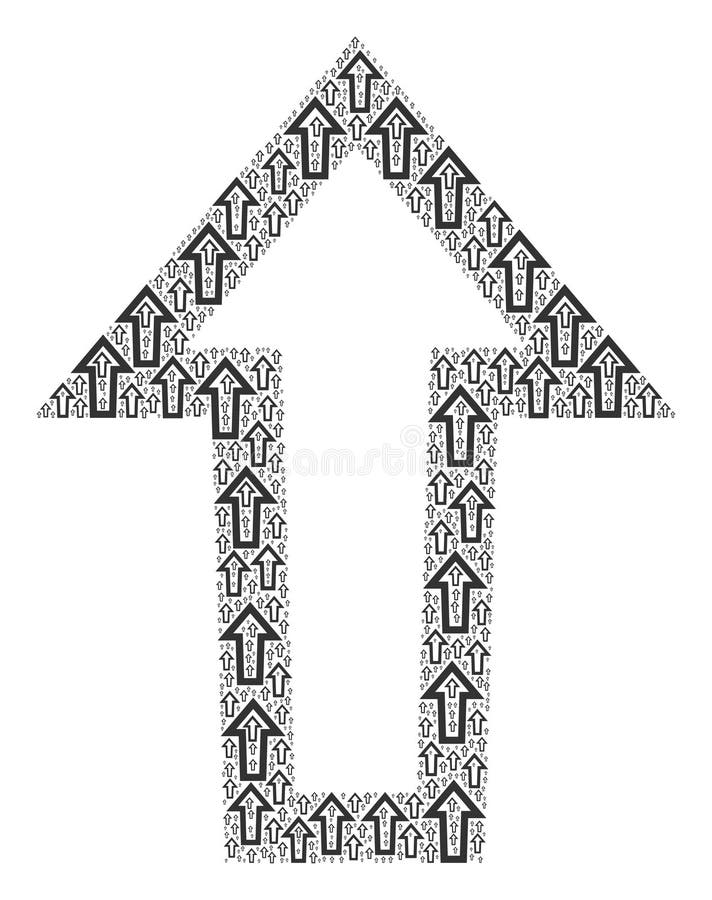 Arrow Up Recursion Mosaic of Itself Icons Stock Vector - Illustration ...