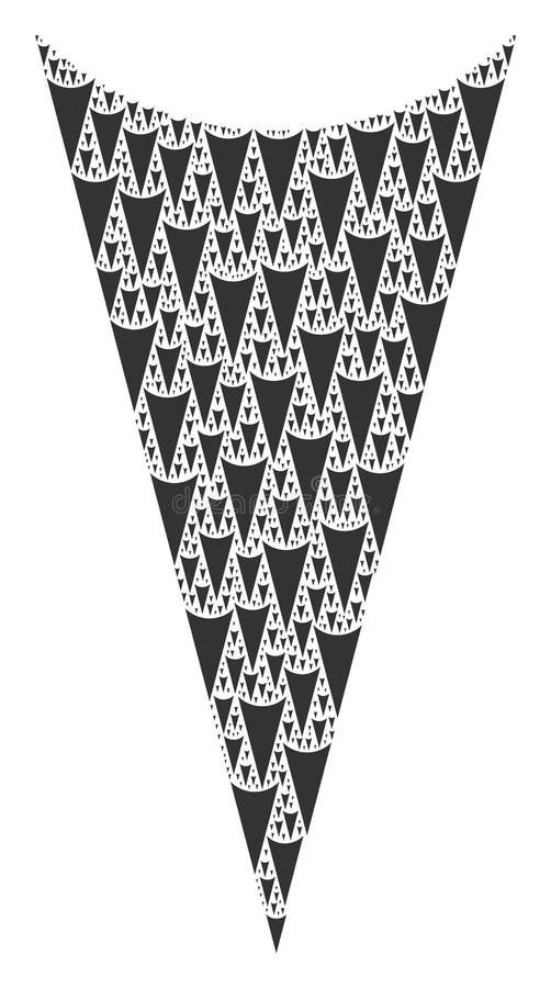 Arrowhead Down Fractal Collage of Itself Icons Stock Vector ...