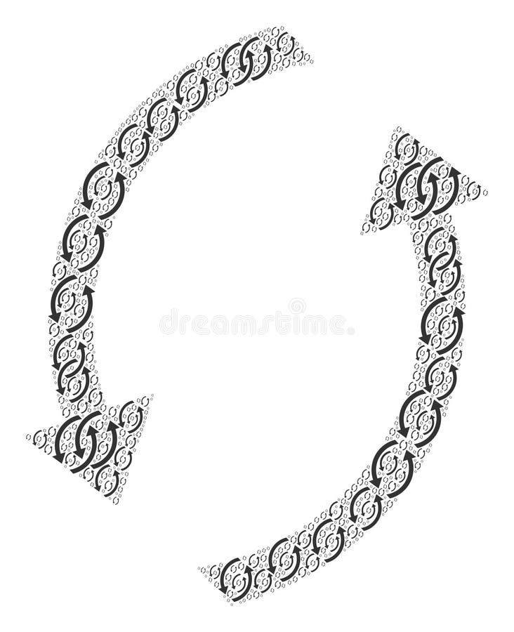 Refresh Recursion Collage of Itself Icons Stock Vector - Illustration ...