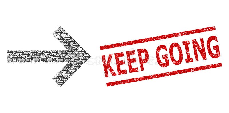 Right Arrow Fractal Mosaic Of Right Arrow Items And Grunge Keep Going ...