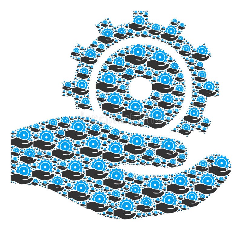 Development Service Recursion Collage of Itself Icons Stock Vector ...