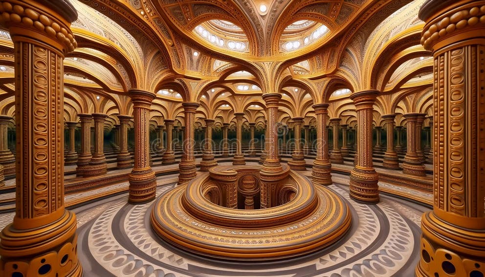 A Recursive Droste Effect Room, AI Generated Image Stock Illustration ...