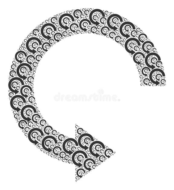 Rotate Right Recursion Composition of Itself Icons Stock Vector ...