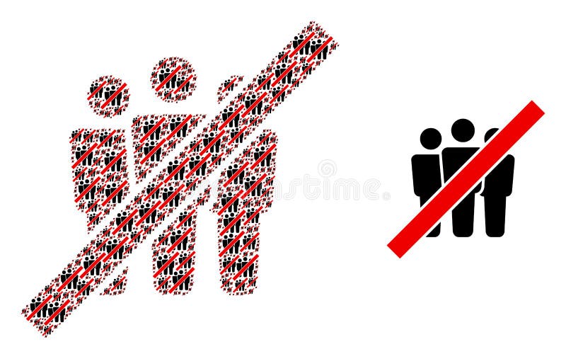 Stop People Mosaic of Stop People Icons and Original Icon Stock Vector ...
