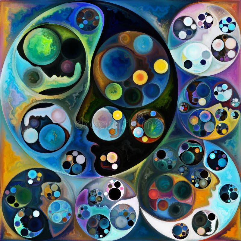 Recursive Thinking stock illustration. Illustration of colored - 223224089