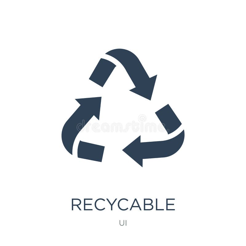 Recycable Icon in Trendy Design Style. Recycable Icon Isolated on White ...
