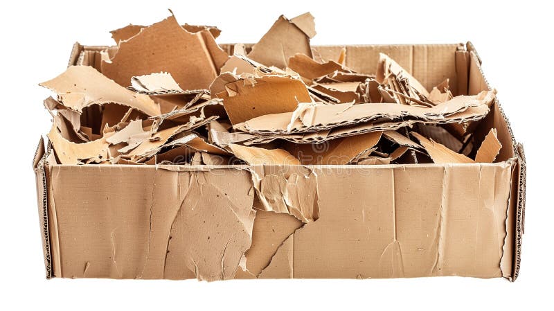 Recyclable Cardboard Waste in an Eco-friendly Disposal Setting. Stock ...