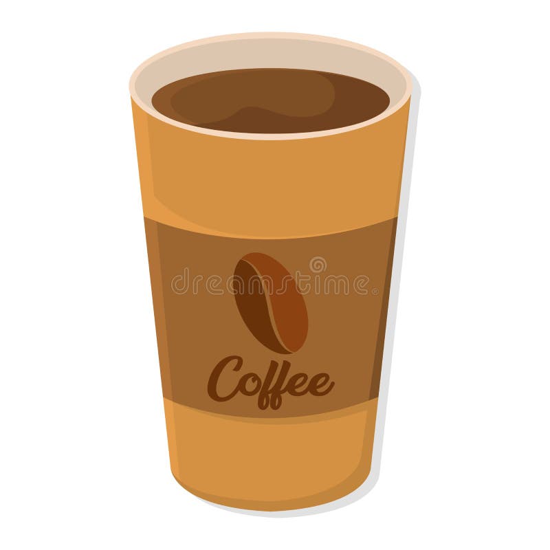 Recyclable Carton Coffee Cup Stock Vector - Illustration of latte ...