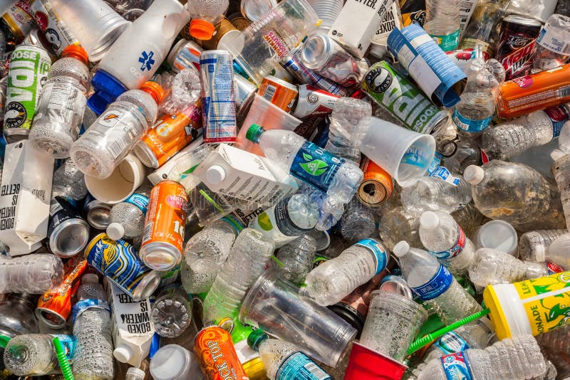 Recyclable containers editorial stock photo. Image of drinking - 57110878