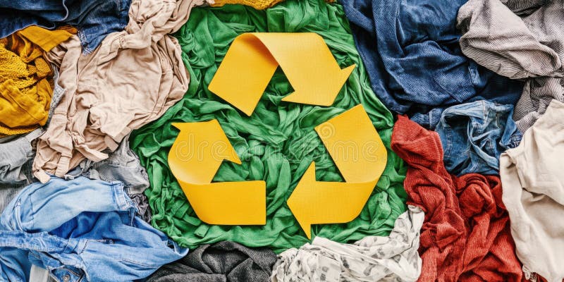 Recyclable Goods Sign Made from Clothing Stock Photo - Image of ...