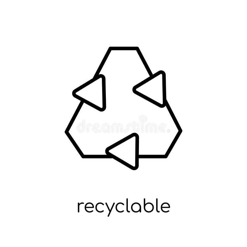 Recyclable Icon from Ecology Collection. Stock Vector - Illustration of ...