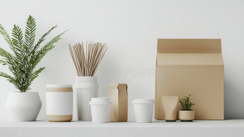 Recyclable Materials in a Clean Minimal Packaging Concept Stock ...
