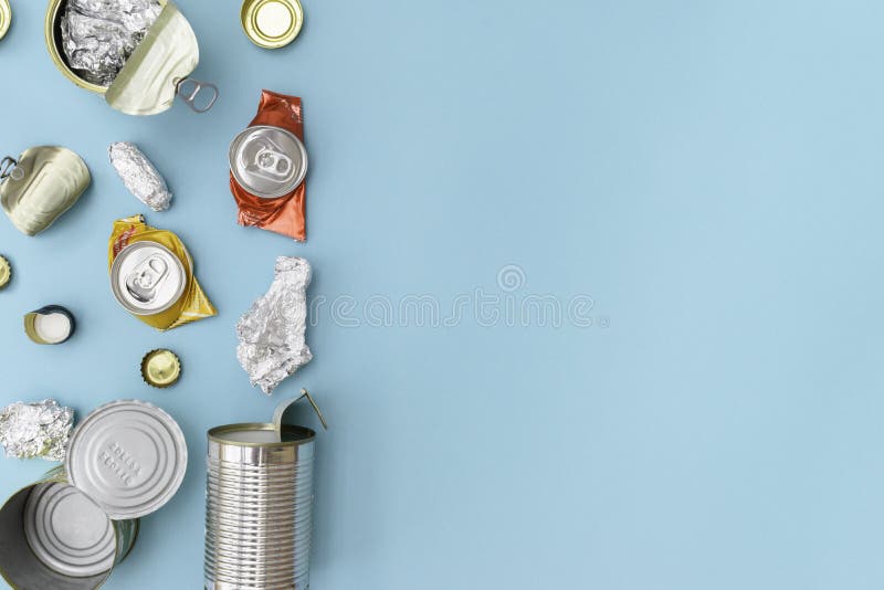 Recyclable metal garbage stock image. Image of background - 183698175