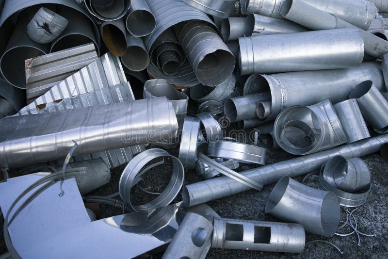 Recyclable Metal Waste in Heap Stock Image - Image of aluminium, waste ...