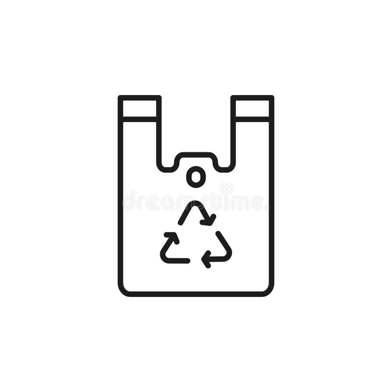 Recyclable Plastic Bag Icon Stock Vector - Illustration of resource ...