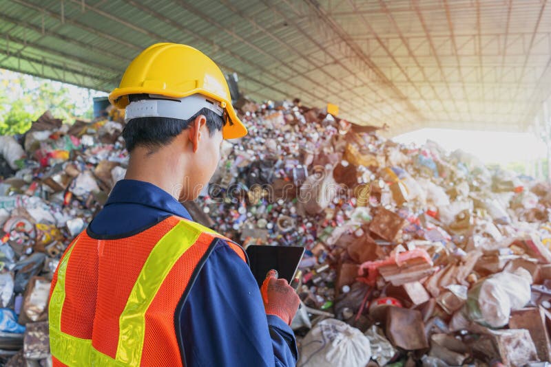 Workers Sort Out Waste for Recycling Stock Photo - Image of collection ...