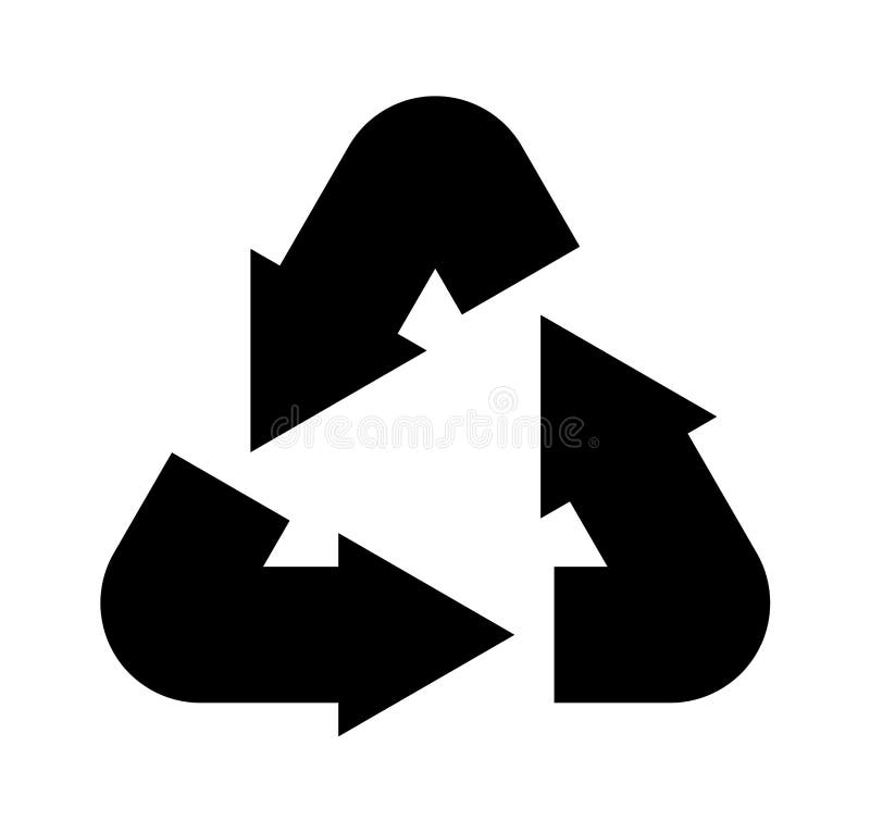 Recyclage De Lensemble Dicône Cercle Et Triangles Noirs Eco Avec Des