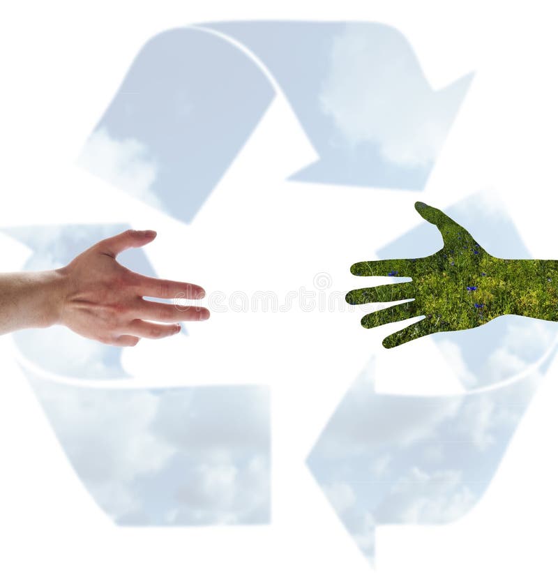 Hands with recycle concept stock vector. Illustration of backdrop ...