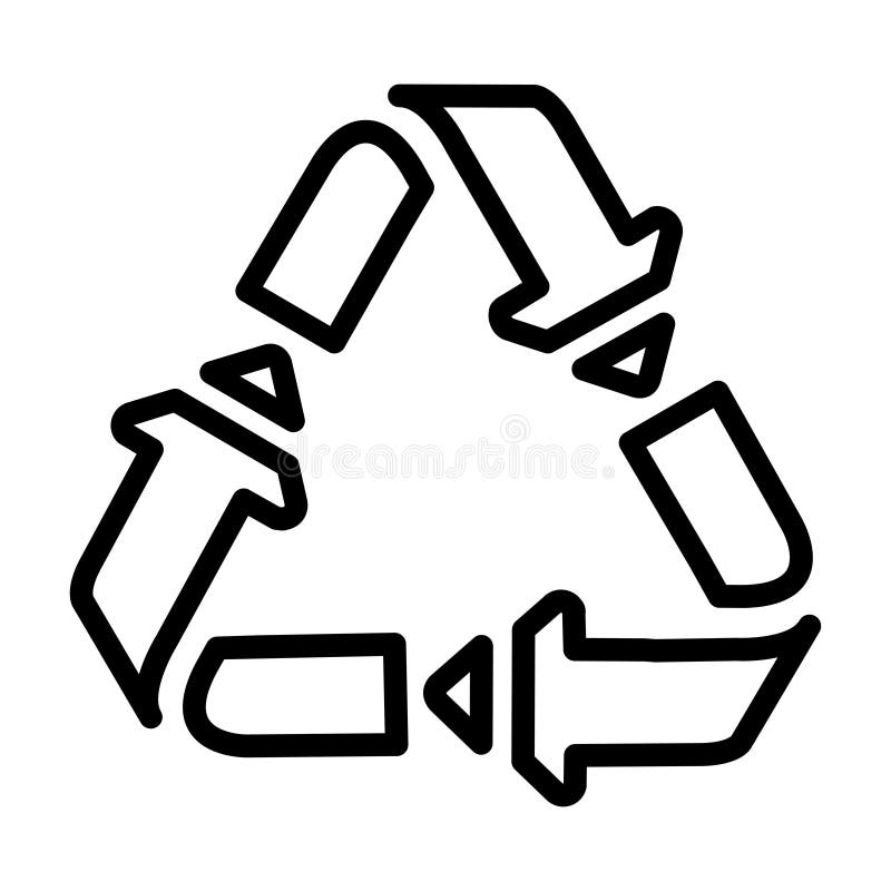 Recycle Arrow Icon stock illustration. Illustration of sign - 255689796
