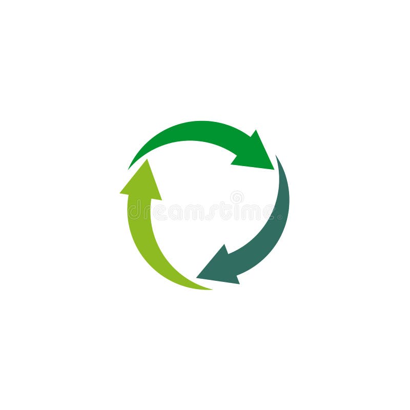 Recycle Arrow Logo Design Vector Template Stock Vector - Illustration ...