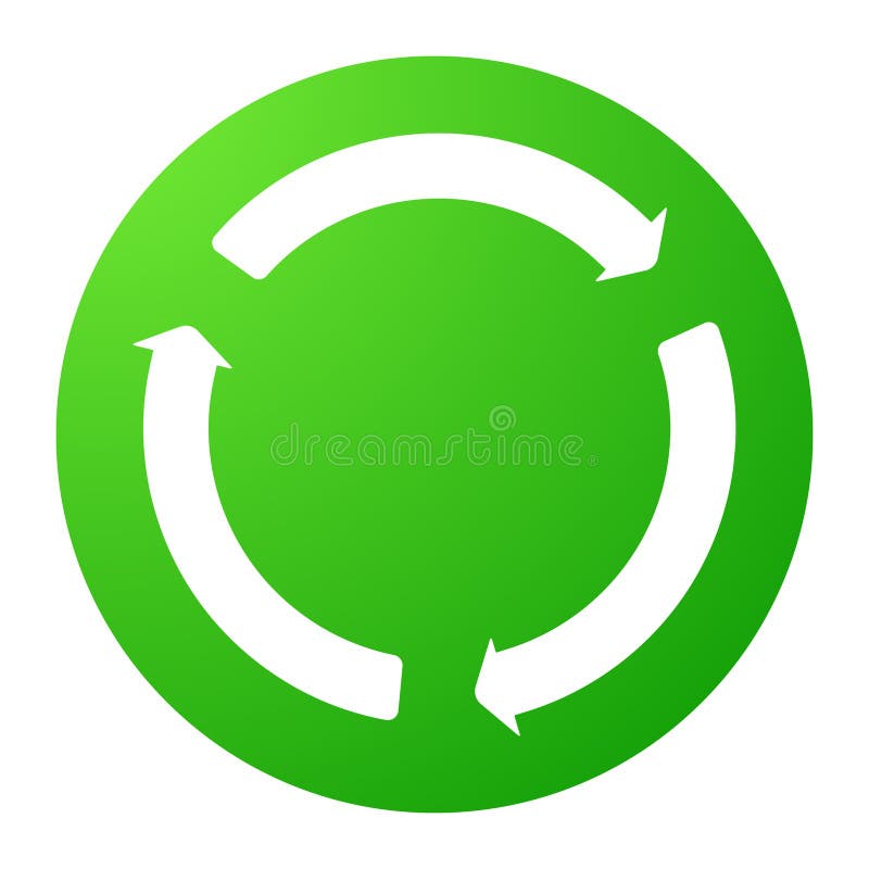 3 Recycle Arrows, Circular Pointers Stock Vector - Illustration of ...