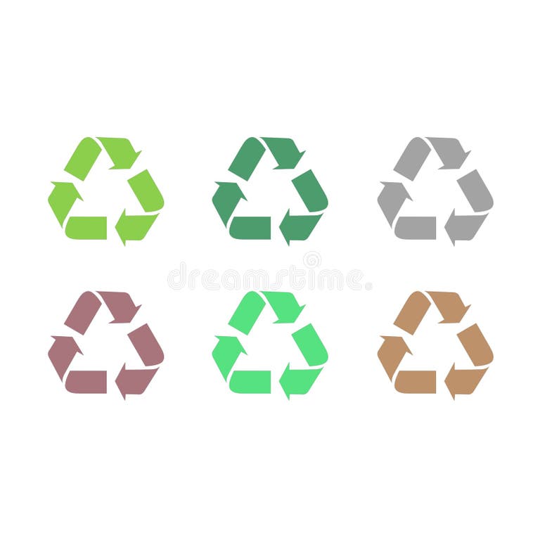 Recycle Arrows Design Elements Stock Vector - Illustration of white ...