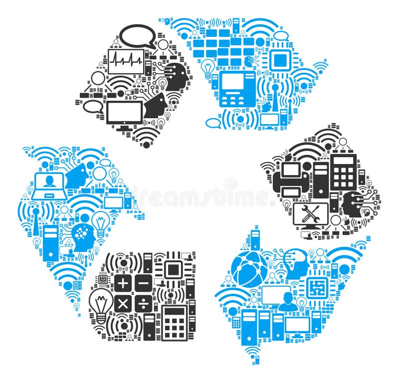 Recycle Arrows Mosaic Icon for BigData and Computing Stock Vector ... Recycle Arrows Mosaic Icon for BigData and Computing Stock Vector ...