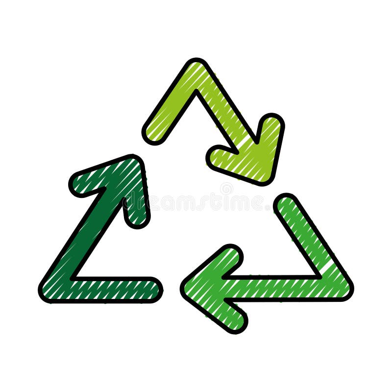 Recycle arrows symbol stock vector. Illustration of element - 92270210