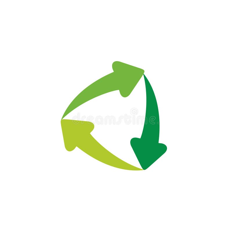 Recycle Arrows Vector Logo. Recycle Icon Stock Vector - Illustration of ...