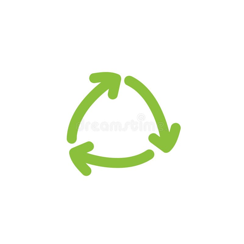 Recycle Arrows Vector Logo. Recycle Icon Stock Vector - Illustration of ...