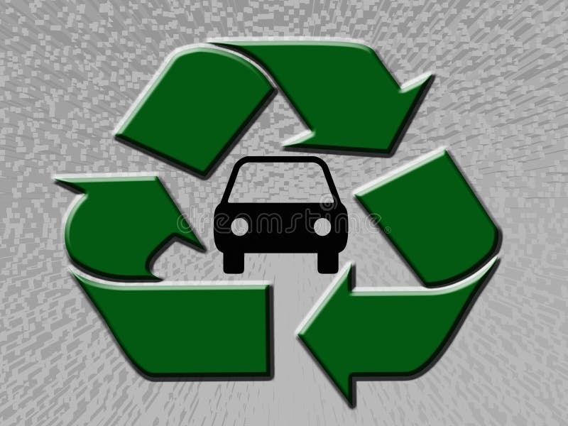 Recycle Auto stock illustration. Illustration of environment - 10491664