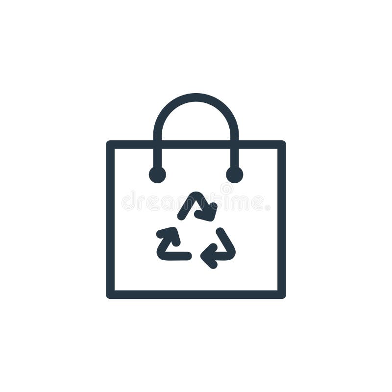 Recycle Bag Icon Vector from Ecology Line Concept. Thin Line ...