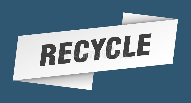 Recycle Banner Template. Ribbon Label Sign. Sticker Stock Vector ...
