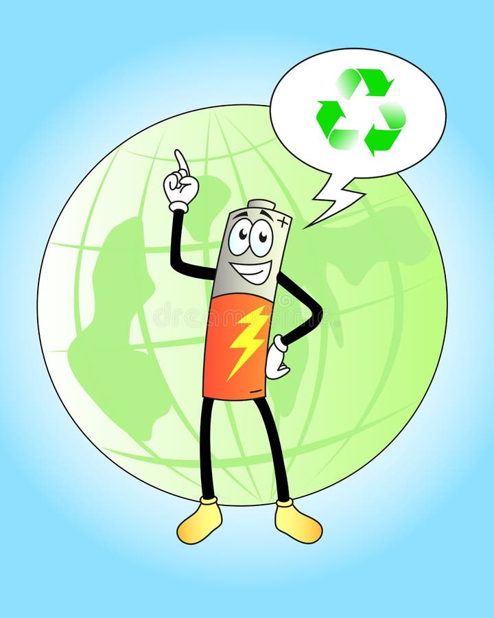 Recycle batteries stock vector. Illustration of alternative - 18361526