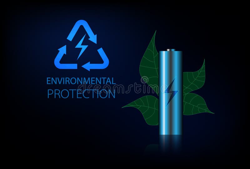 Recycle Battery Icon Design. Environmental Protection Stock Vector ...