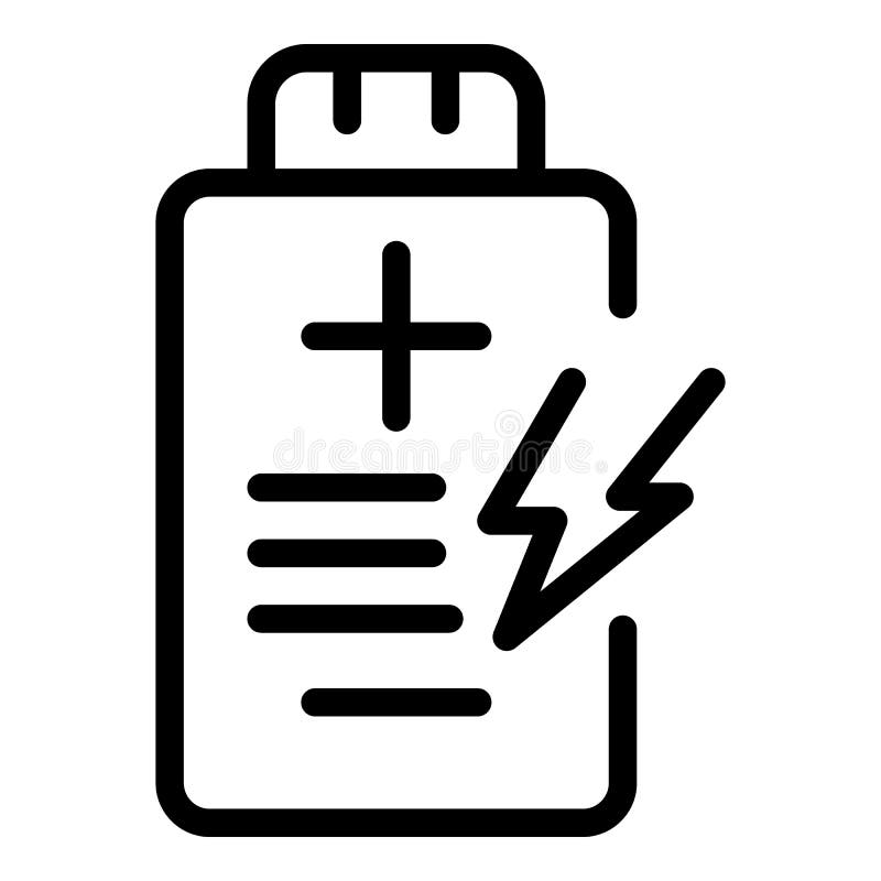 Recycle Battery Icon Outline Vector. Digital Tech Stock Illustration ...