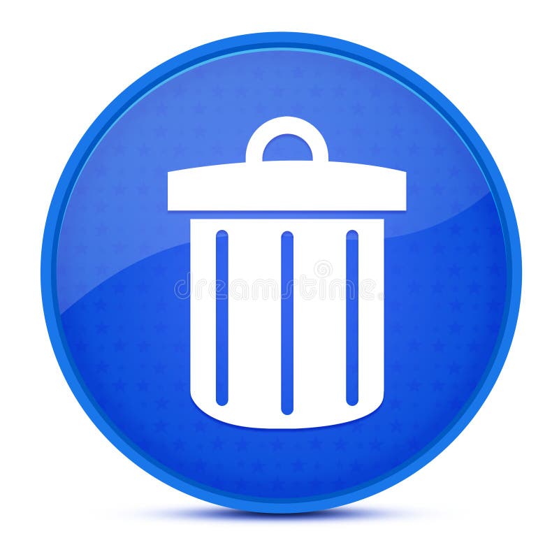 Recycle Bin Aesthetic Glossy Blue Round Button Abstract Stock ...