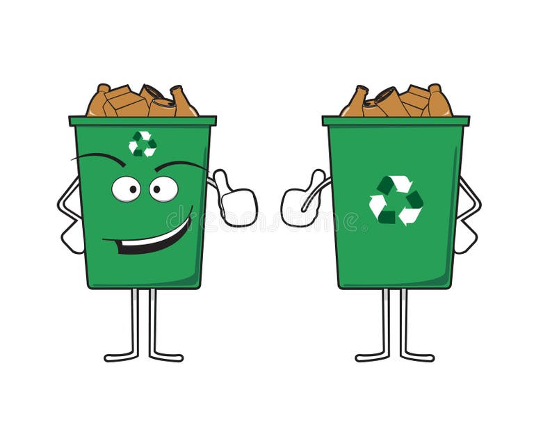 Recycle bin character stock vector. Illustration of good - 54665497