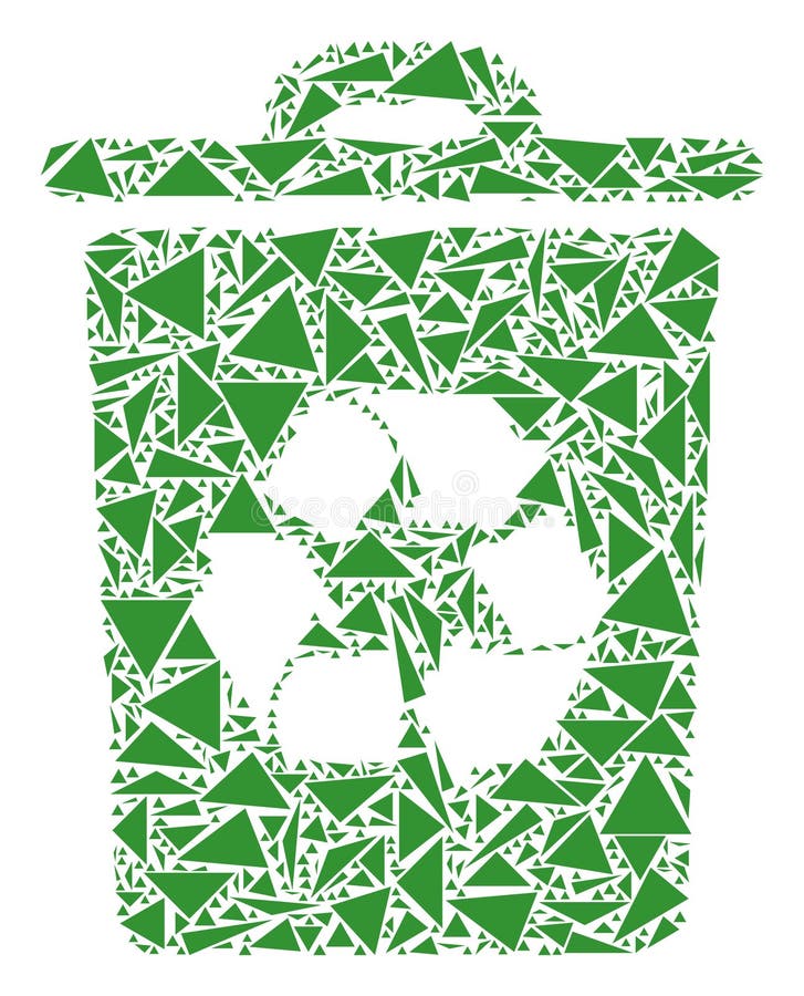 Recycle Bin Collage of Triangles Stock Vector - Illustration of ...