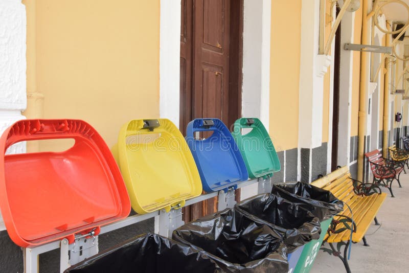 Recycle Bin. Container of Recyclable Waste Available in Public Square ...