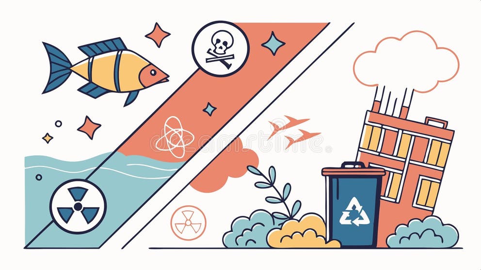 Recycle Bin with Fish Bones, Environmental Issue, Pollution Problem ...